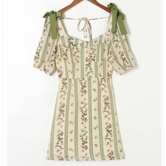 Dresses | Spring Floral Stripe Heath Mini Dress | Poshmark